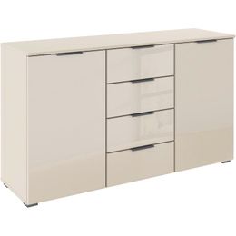 OTTO home &raquo;Sideboard Kombikommode Schubladenkommode AGORDO mit Glasfront&laquo; in zwei Griff-Farben, Breite 120 cm, vier gro&szlig;e Schubladen, mit insgesamt 4 