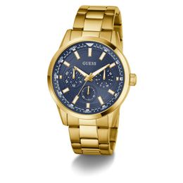 Guess Herren Multifunktionsuhr &raquo;TREY&laquo; Quarzuhr, Armbanduhr, Herrenuhr, Edelstahlarmband, Datum gold