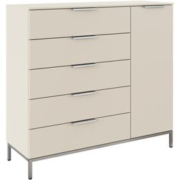 Rauch Kombikommode &raquo;Kommode T&uuml;rkommode Sideboard Kombikommode FLIPP&laquo; Breite 120 cm mit 2 Einlegeb&ouml;den, 1-t&uuml;rig mit 5 Schubladen und Soft-Close-