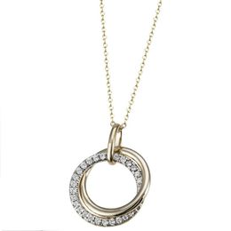 Firetti Damen Kette mit Anh&auml;nger &raquo;Schmuck Geschenk Silber 925 Halsschmuck Halskette Ankerkette Kreis&laquo; mit Zirkonia (synth.)