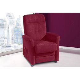 Sit & More sit&more TV-Sessel &raquo;Charlie&laquo; Set, wahlweise mit Motor und Aufstehhilfe rot Altara Nubuck , die Luxus-Microfaser aus 100% Polyester;Luxus-Kunstleder;
