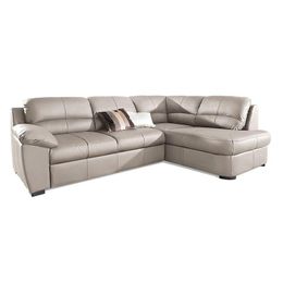 COTTA Ecksofa &raquo;Dani L-Form&laquo; wahlweise mit Bettfunktion & Bettkasten grau Luxus-Microfaser aus 100% Polyester;Luxus-Kunstleder;NaturLEDER (echtes 
