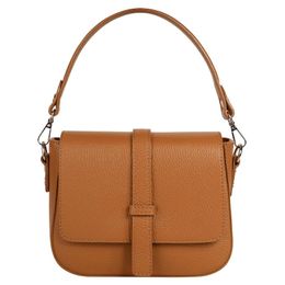 Samantha Look Damen Umh&auml;ngetasche echt Leder, Made in Italy braun