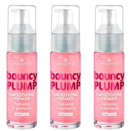 Essence Damen Primer &raquo;bouncy PLUMP SMOOTHING PRIMER&laquo; 3-tlg., Mousse, grundierend, gl&auml;ttend, frischer Duft rosa