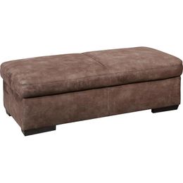exxpo - sofa fashion Hocker &raquo;Salerno Bankhocker, bequem und komfortabel&laquo; braun Hybrid Lederfaserstoff (Grundgewebe 41% Lederfaser, 39% Polyester, 20% 