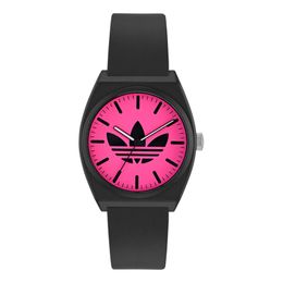 adidas originals Herren adidas originals Quarzuhr &raquo;PROJECT TWO&laquo; Armbanduhr, Herrenuhr, Damenuhr, Resinarmband, Acrylglas schwarz