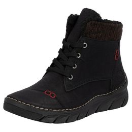 Rieker Damen Winterboots Schn&uuml;rboots, Stiefelette, Casual-Boots mit softem Schaftrand 40