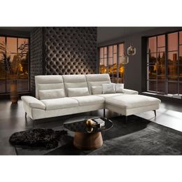Hukla Ecksofa &raquo;HU-HP22156 L-Form&laquo; inkl. Kopfpolsterverstellung, optional mit Sitztiefenverstellung beige 100% recyceltes Polyester