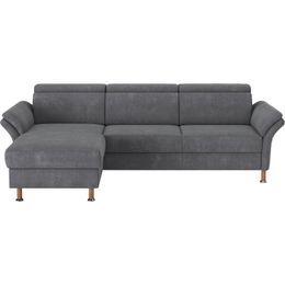 Home Affaire Ecksofa &raquo;Calypso L-Form&laquo; mit motorischen Funktionen im Sofa und Recamiere grau 100% Polyester