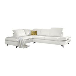 W.Schillig Ecksofa &raquo;Taoo, elegant und zeitlos, bequem, L-Form&laquo; mit Sitziefenverstellung & Kopfteilverstellung gr&uuml;n Longlife Xtra-Leder Z73: 