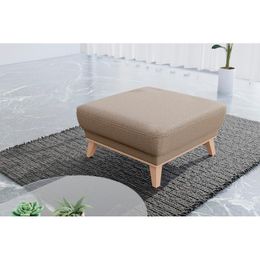 Sit & More sit&more Polsterhocker &raquo;Lavida&laquo; Mit elegantem Holzrahmen beige 100% PES