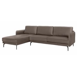 Creation BY ROLF BENZ Ecksofa &raquo;CR.450, Designecksofa, L-Form&laquo; Armlehne sehr schmal, Breite 274 cm, Alugussfu&szlig; Umbragrau beige Chenille COCO (72% 