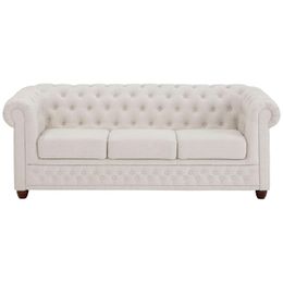 Home Affaire Chesterfield-Sofa &raquo;New Castle&laquo; mit hochwertiger Knopfheftung in Chesterfield-Design, B/T/H: 203/86/72 beige