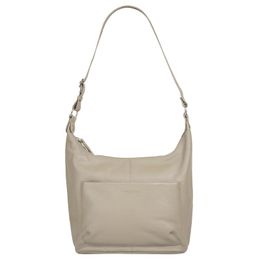 Bruno Banani Damen Shopper echt Leder beige