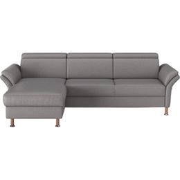 Home Affaire Ecksofa &raquo;Calypso L-Form&laquo; mit motorischen Funktionen im Sofa und Recamiere grau 100% Polyester
