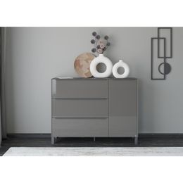 set one by Musterring Sideboard &raquo;Reno&laquo; 1 Stk. tlg. Mit Vierkantfu&szlig; in diversen Farben, 106 cm H&ouml;he & Farbauswahl Glas, Holzwerkstoff