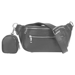 Samantha Look Damen G&uuml;rteltasche echt Leder, Made in Italy schwarz