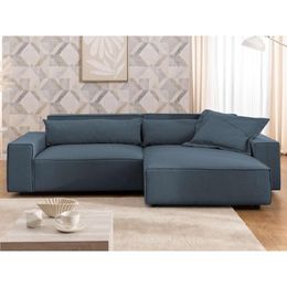 OTTO home Ecksofa &raquo;KINLEE Design-Sofa mit Recamiere rechts/links, Ma&szlig;e B/T/H 251/144/70cm&laquo; L-Form mit Wellenunterfederung, ohne Bettfunktion, modern 