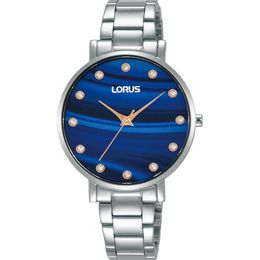 Lorus Damen Lorus Quarzuhr Armbanduhr, Damenuhr, Kristallsteine, Glitzer silber