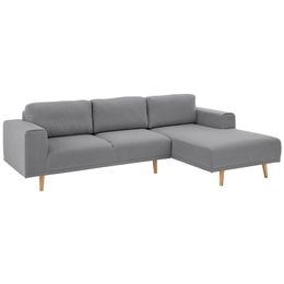 Home Affaire Ecksofa &raquo;Lasse L-Form&laquo; im scandinavischen Stil mit Holzf&uuml;&szlig;en grau Struktur fein( 100% Polyester);Filzoptik (100% Polyester);Luxus-