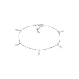 Elli Damen Fu&szlig;kette &raquo;Feder Boho 925 Sterling Silber&laquo; silber