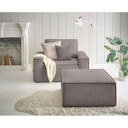 Home Affaire Sessel &raquo;SHERWOOD&laquo; Loveseat und Hocker im Set, passend zur Polster-Serie SHERWOOD beige 100% Polyester