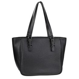 Gabor Damen Shopper &raquo;Galinna&laquo; weiches Lederimitat mit Metalldetails und Kontrastn&auml;hten schwarz