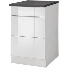 KOCHSTATION Unterschrank &raquo;KS-Brindisi&laquo; 50 cm breit wei&szlig; Holzwerkstoff, MDF