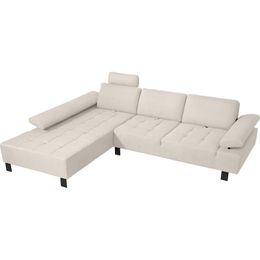Alina Ecksofa &raquo;Royce&laquo; inklusive Sitztiefenverstellung, 296 cm breit wei&szlig; Struktur fein XBO (100% Polyester)
