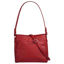 Bruno Banani Damen Shopper echt Leder rot