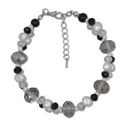 Steuer Damen Armband &raquo;Glasperlenarmband&laquo; silber
