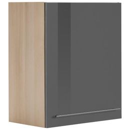 Optifit H&auml;ngeschrank &raquo;Bern&laquo; Breite 60 cm, 70 cm hoch, mit 1 T&uuml;r, mit Metallgriff grau