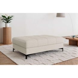 OTTO home Polsterhocker &raquo;LEEVKE Sitzhocker passend zum Sofa, Breite 115 cm&laquo; mit hochelastischer Schaum und Wellenunterfederung 100% Polyester