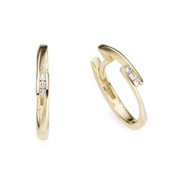 Firetti Damen Paar Creolen &raquo;Schmuck Geschenk Gold 375 Ohrschmuck Creole&laquo; mit Brillant gold