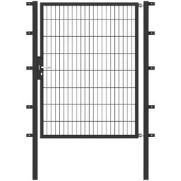 Alberts Zauneinzelt&uuml;r &raquo;Flexo&laquo; 125 cm Breite, in versch. H&ouml;hen grau Stahl