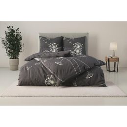 OTTO home Bettw&auml;sche &raquo;Soucy&laquo; 2 ab Gr. 135x200, 100% Baumwolle, Renforc&eacute; & PREMIUM Satin (TC300) grau Renforc&eacute;, Obermaterial: 100% Baumwolle