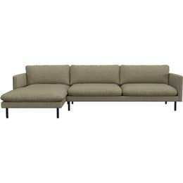 FLEXLUX Ecksofa &raquo;Bolzano, elegant und bequem, L-Form&laquo; Sitzaufbau mit Kaltschaum & Stahl-Wellen, loose Sitz -& R&uuml;ckenkissen gr&uuml;n 62% Polyester, 17% 