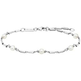 JULIE JULSEN Damen Armband &raquo;925/- Sterling Silber rhodiniert S&uuml;&szlig;wasserperlen&laquo; wei&szlig;