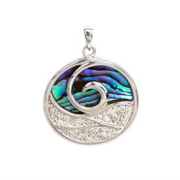 Vivance Damen Kettenanh&auml;nger &raquo;925/- Sterling Silber rhodiniert Abalone und Zirkonia&laquo; wei&szlig;