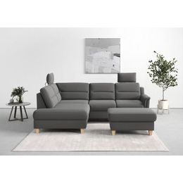 Sit & More sit&more Ecksofa &raquo;Far&ouml; L-Form&laquo; inklusive Federkern, wahlweise mit Bettfunktion und Bettkasten grau