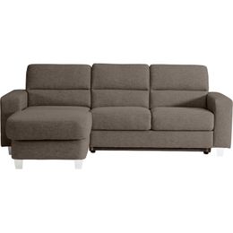 Alina Ecksofa braun Struktur TTA (100% Polyester)