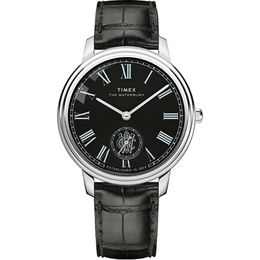 Timex Herren Quarzuhr &raquo;WATERBURY METROPOLITAN&laquo; Armbanduhr, Herrenuhr,Lederarmband,analog schwarz