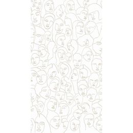 vtwonen Fototapete &raquo;Faces&laquo; 3D-Optik glatt 150x280 cm beige Vlies