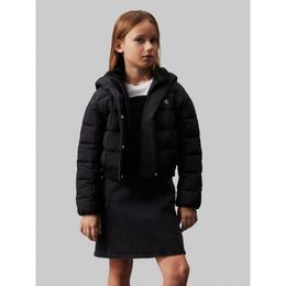 Calvin Klein Jeans M&auml;dchen Outdoorjacke &raquo;ARCHIVE GRID PUFFER JACKET&laquo; mit Kapuze f&uuml;r Kinder bis 16 Jahre schwarz 4 (104)
