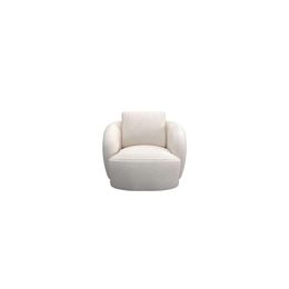 FLEXLUX &raquo;Torino, rund, drehbar, Einzelsofa, Polstersessel,&laquo; Modernes, organisches Sessel-Design, Kaltschaum, Wellenunterfederung beige 100% Polyester