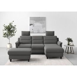 Sit & More sit&more Ecksofa &raquo;Far&ouml; L-Form&laquo; inklusive Federkern, wahlweise mit Bettfunktion und Bettkasten grau