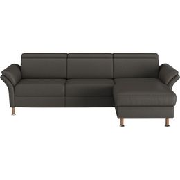 Home Affaire Ecksofa &raquo;Calypso L-Form&laquo; mit motorischen Funktionen im Sofa und Recamiere grau 100% Polyester