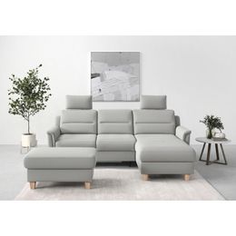 Sit & More sit&more Ecksofa &raquo;Far&ouml; L-Form&laquo; inklusive Federkern, wahlweise mit Bettfunktion und Bettkasten silber