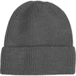 Capelli New York Damen Beanie Rippstrick, Wollanteil, w&auml;rmend schwarz