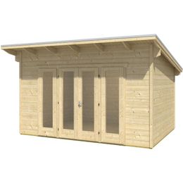 Skan Holz Gartenhaus &raquo;Ostende 2&laquo; beige Holzwerkstoff
